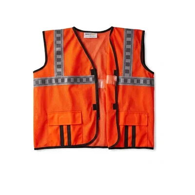 Warnmat 60 GSM High-Visibility Safety Waistcoat, Reflective Orange ...