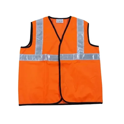 Warnmat 60 GSM High-Visibility Safety Waistcoat, Reflective Orange ...