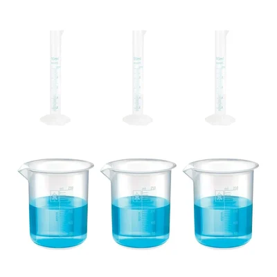 SBT Instruments Scientific Polypropylene 3 Cylinder 10ml & 3 Measuring ...